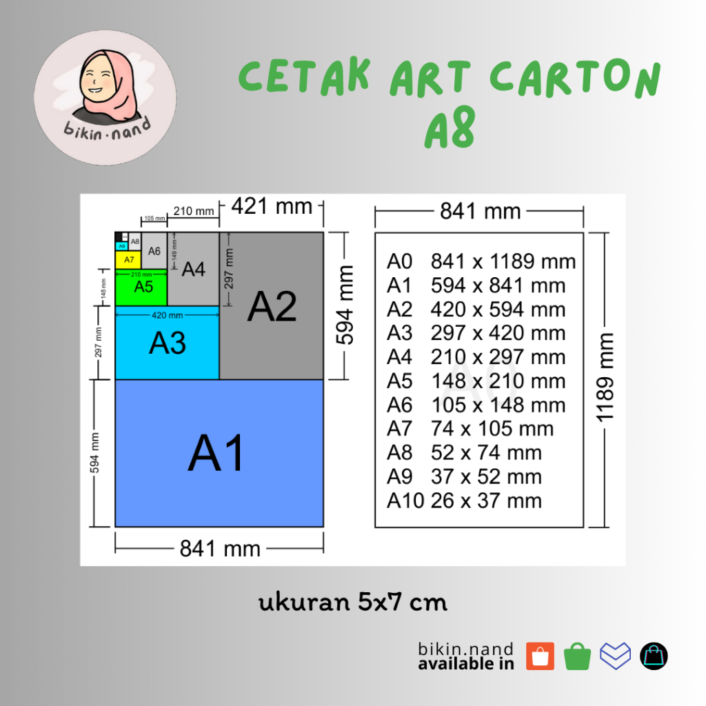 Print Art Carton size A8 (5x7 cm) | Shopee Malaysia