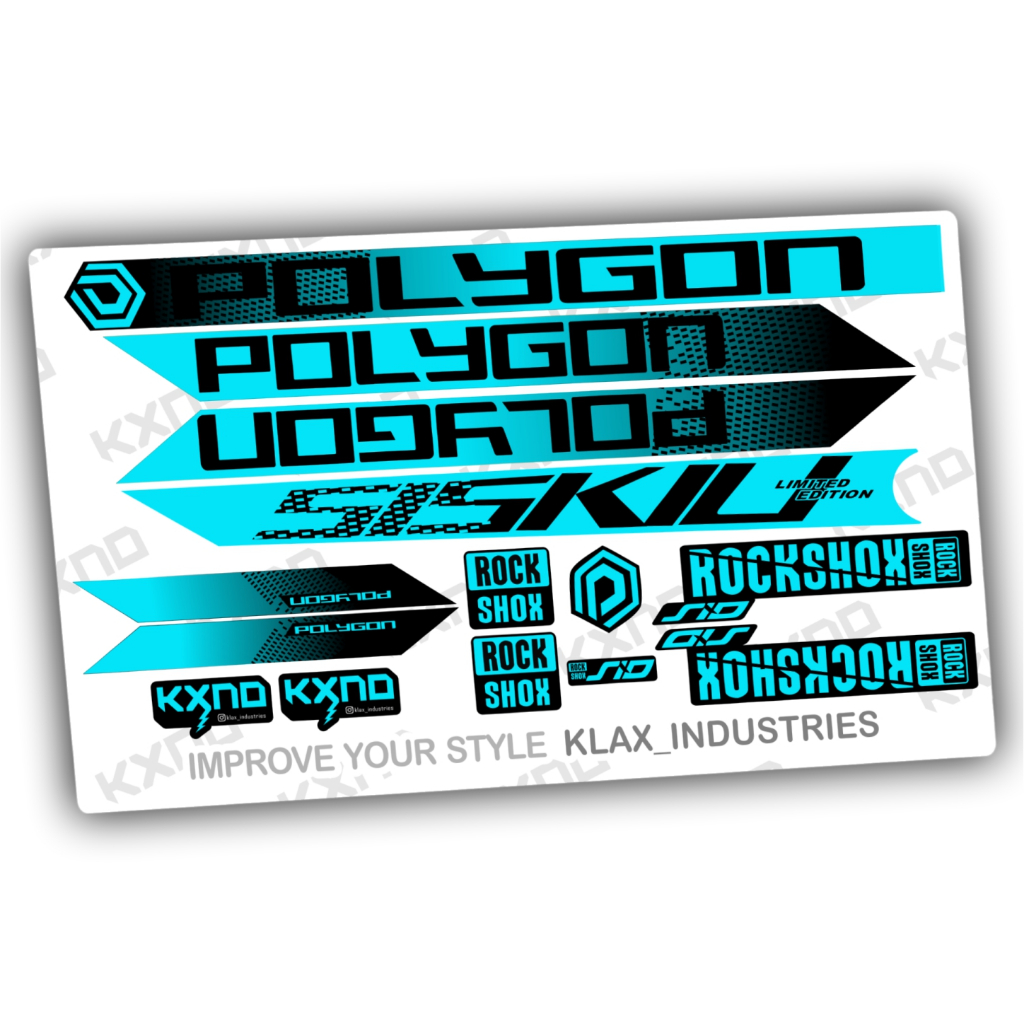 Siskiu polygon frame Decal, custom size KLAX INDUSTRIES, bicycle ...