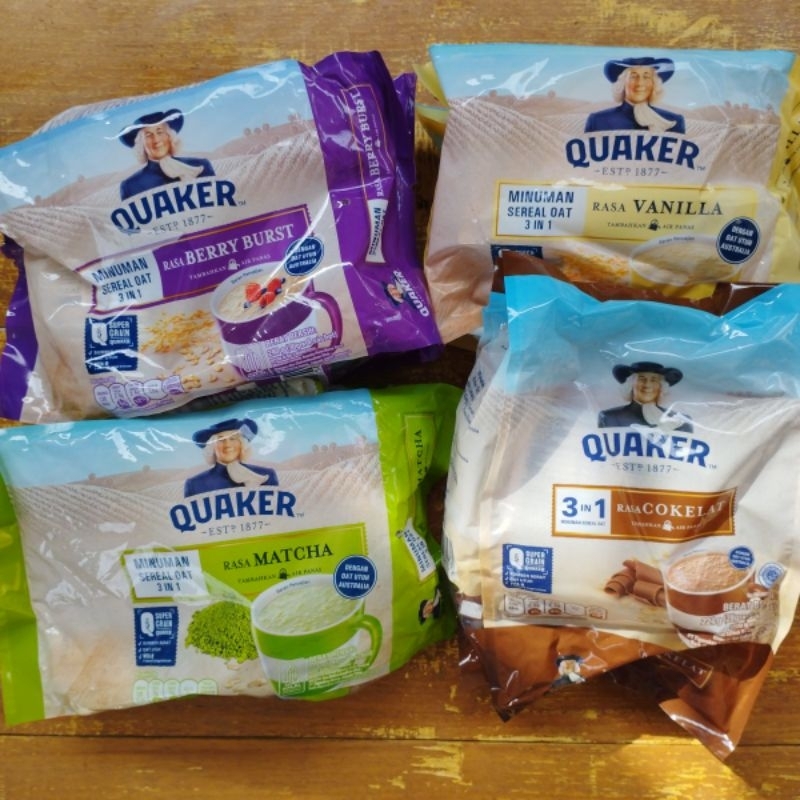 Quaker oats cereal drink 3 in 1 3in1 Vanilla chocolate berry burst ...