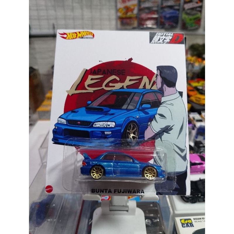 Hotwheell Anime Initial D Bunta Fujiwara Subaru Impreza Custom Card ...