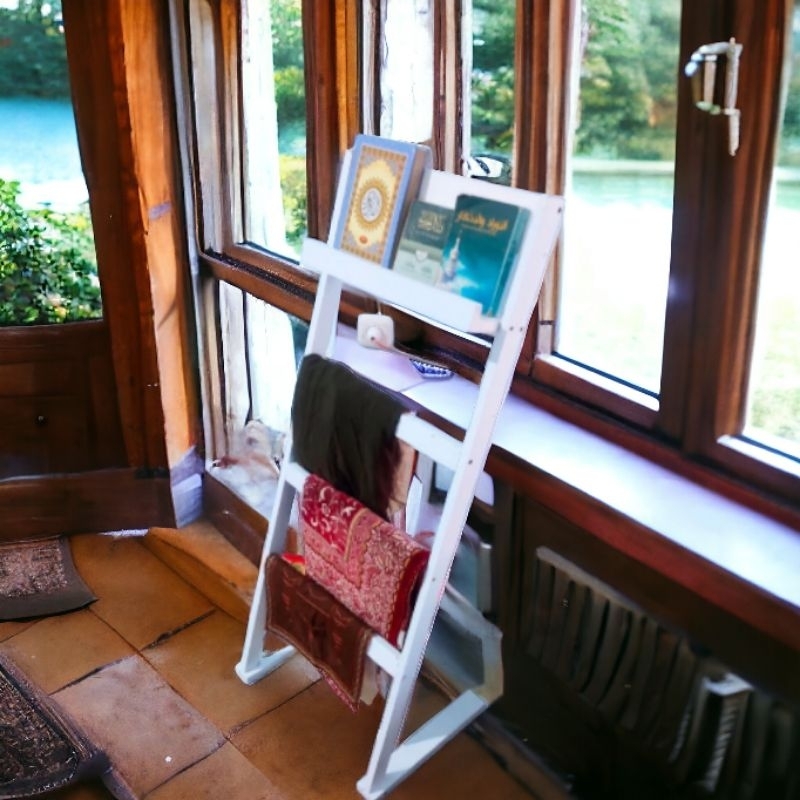 Hijab hanger/prayer line/mukena line/ladder hanger and al-quran place ...