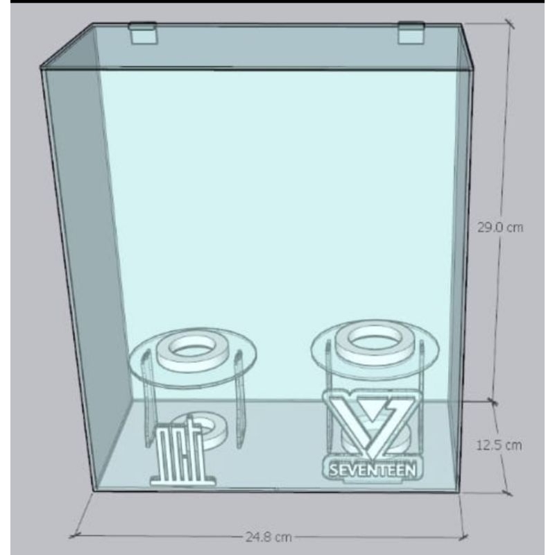 Acrylic Showcase - NCT And Seventeen Lightstick Display Box Version 2 ...