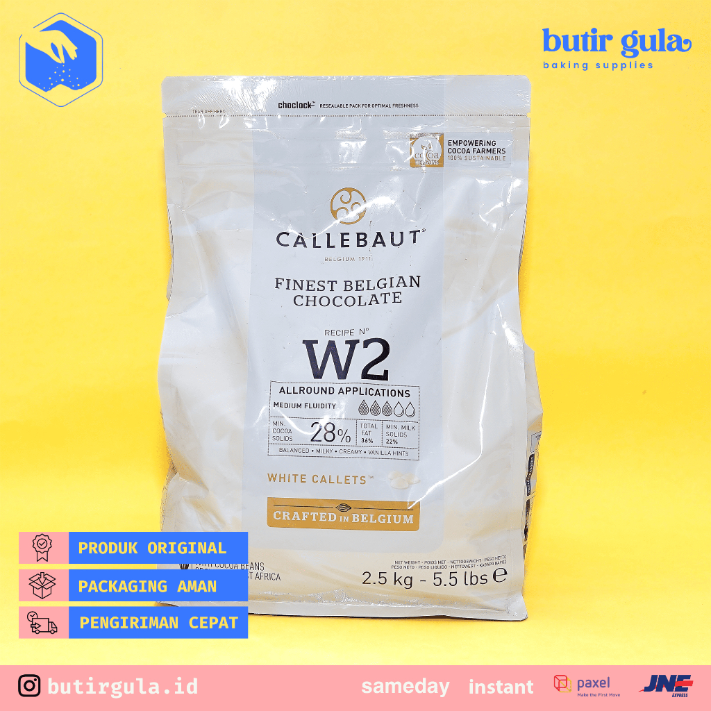 Original Packaging Callebaut White Callets 2.5 kg | Shopee Malaysia