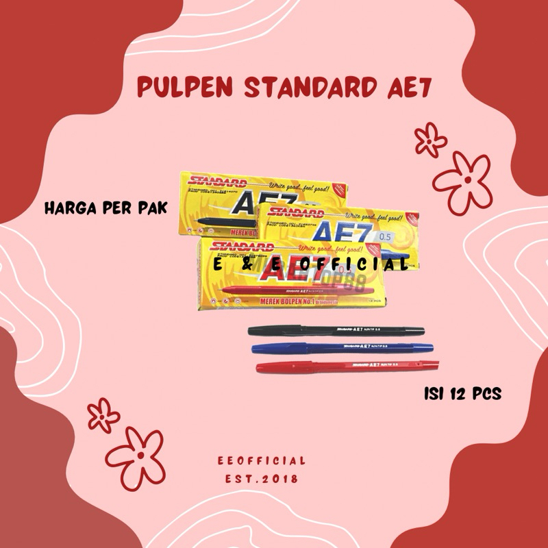MERAH HITAM Ae7 STANDARD PULPEN / AE7 DREAM STANDARD PULPEN / ZYCRON ...