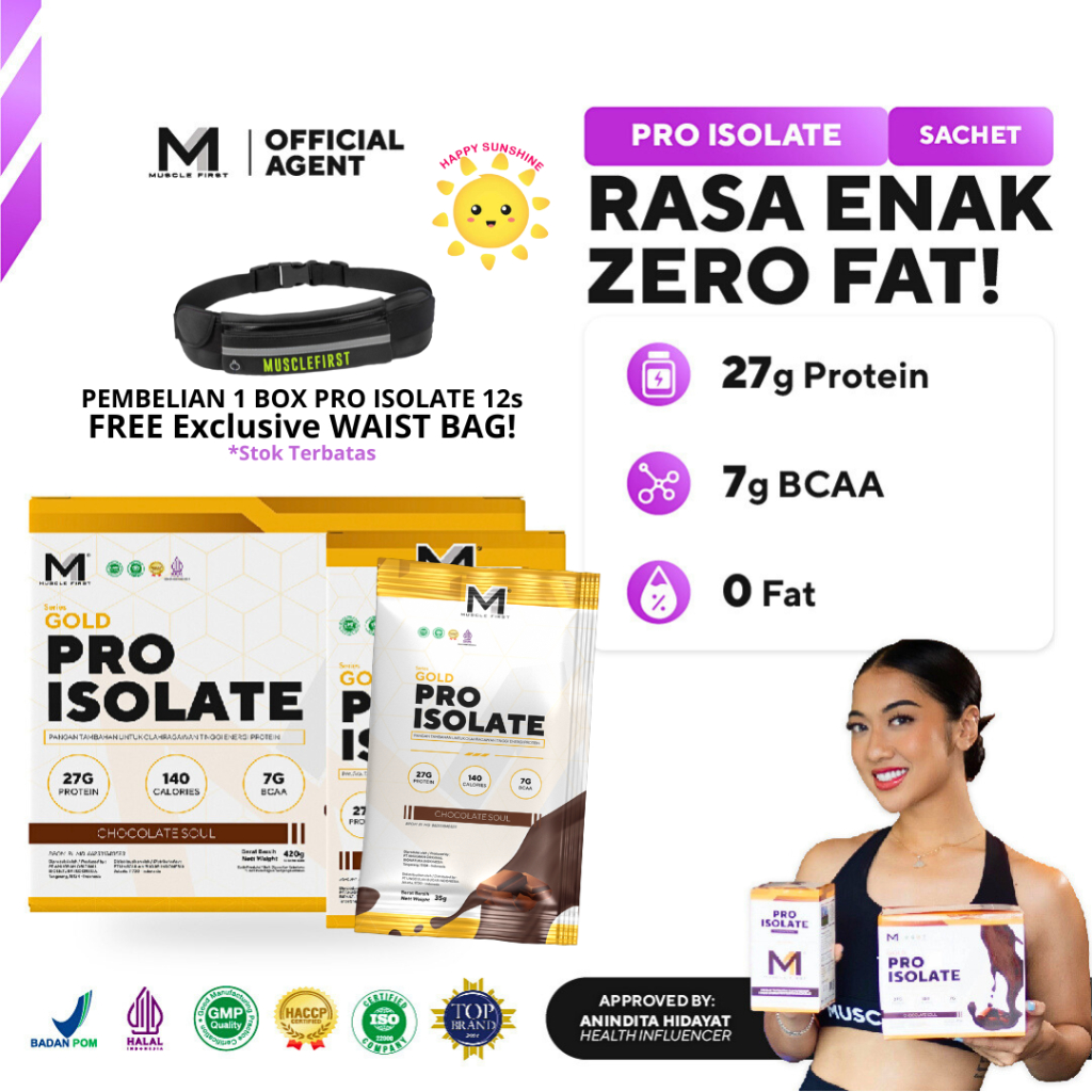 Muscle First PRO Isolate Box Travel Size Per Sachet @35gr CHOCOLATE ...