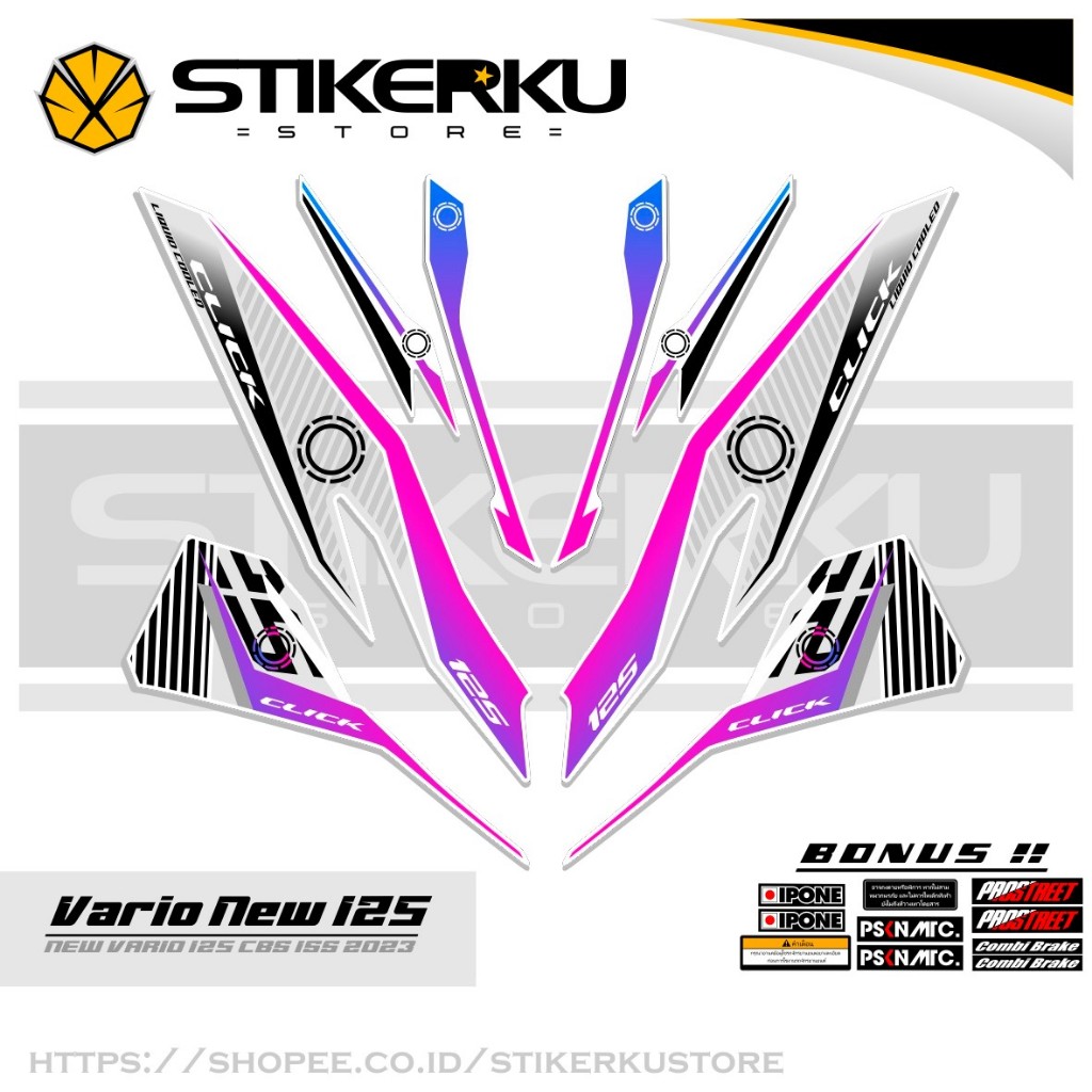 Striping VARIO NEW 125 2023 MOTIF 25 / STICKER VARIO NEW 125 CBS ISS ...
