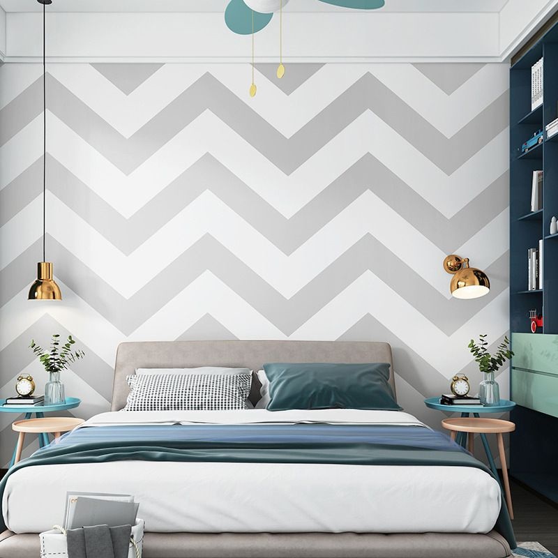 Zigzag Line Wall Sticker Wallpaper Size 9m to 10m x 45cm | Shopee Malaysia