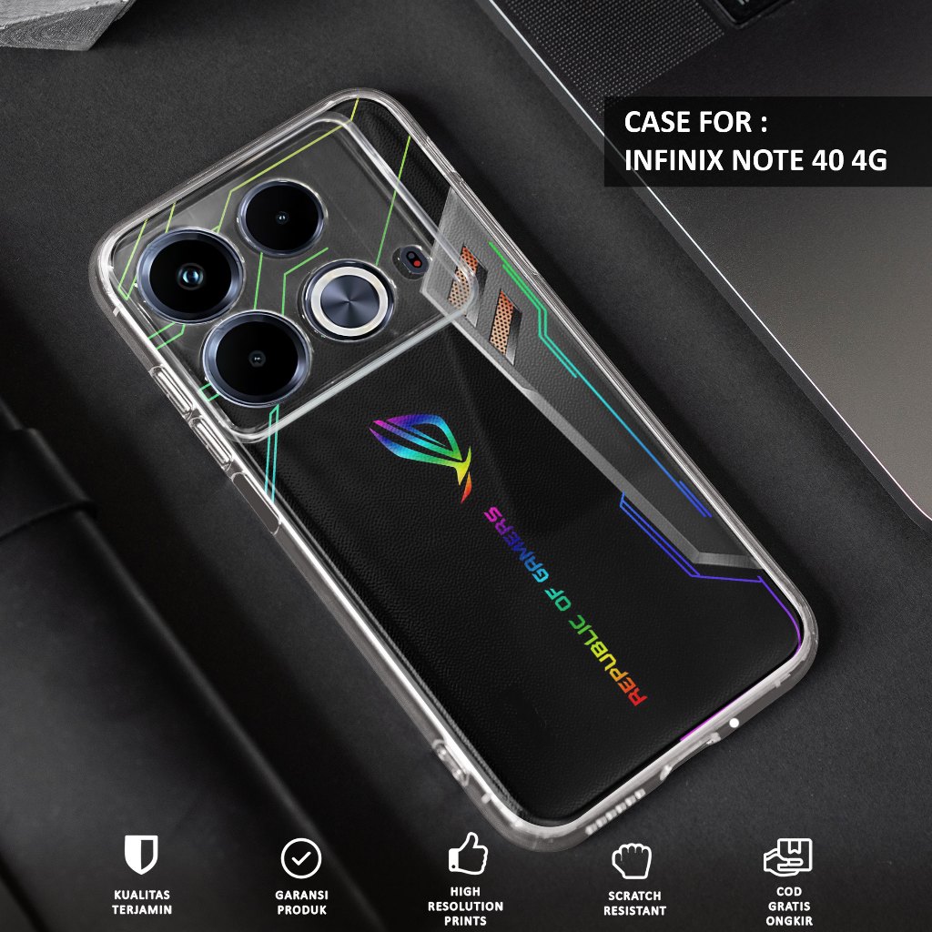 Case Infinix Note 40 4G - Casing Infinix Note 40 4G ROG Motif ...