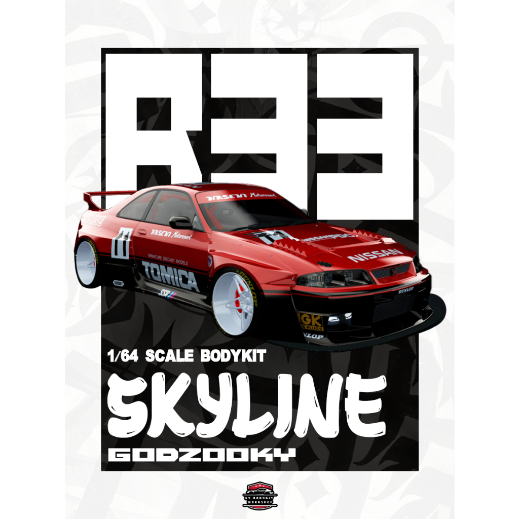 Wide BodyKit Instant BW6 Custom NISSAN SKYLINE S13 ORIGIN LABO DIECAST ...