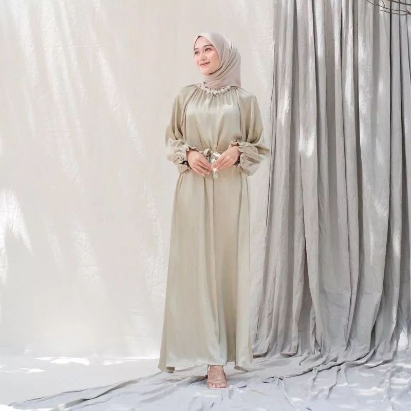 Luna DRESS GAMIS WOMEN CRANDENZA SHIMMER SILK || Luxury SILK SHIMMER ...