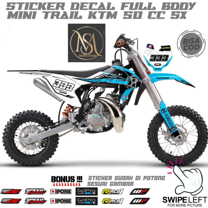 Sticker decal full body mini trail 50cc sx sky blu Color | Shopee Malaysia