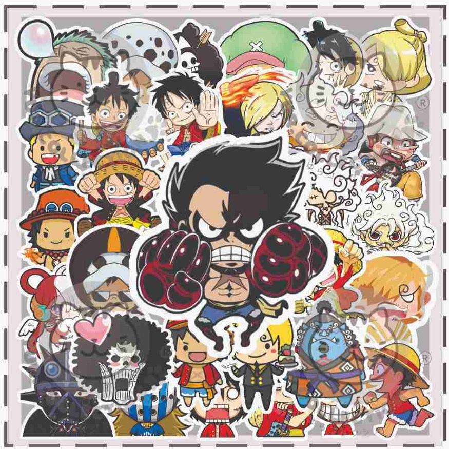 (40 Pcs) Anime Stickers/ One Piece Stickers/ One Piece Sticker Pack ...