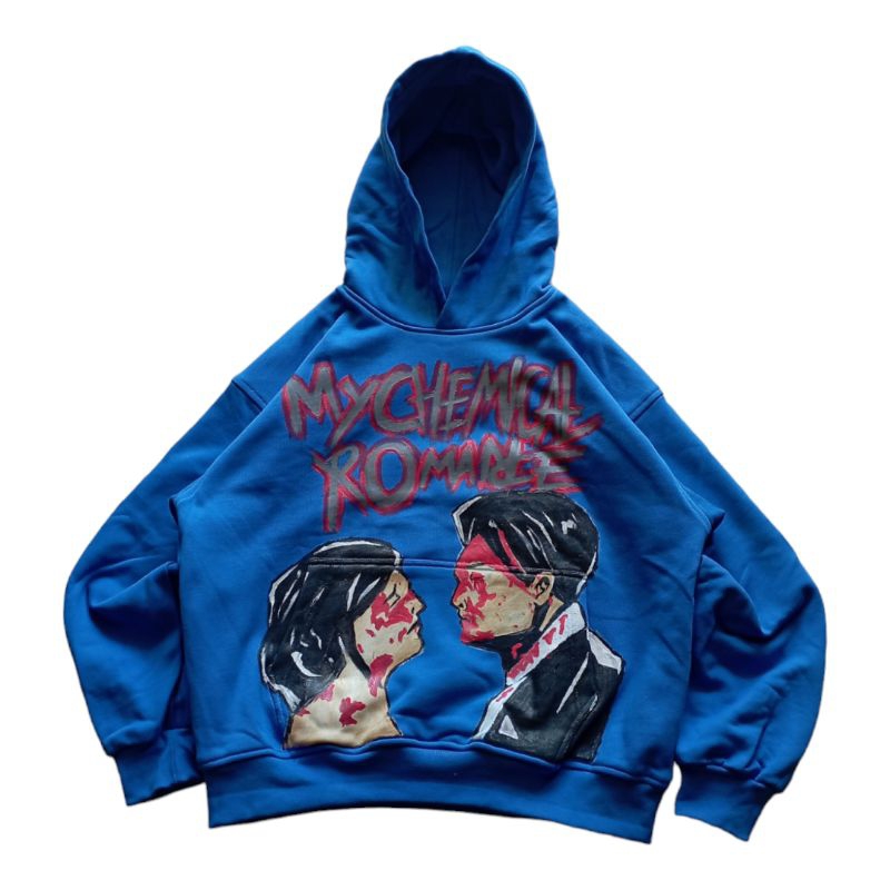 (Pre Order) Handpainted boxy hoodie "MCR- Helena" | Shopee Malaysia