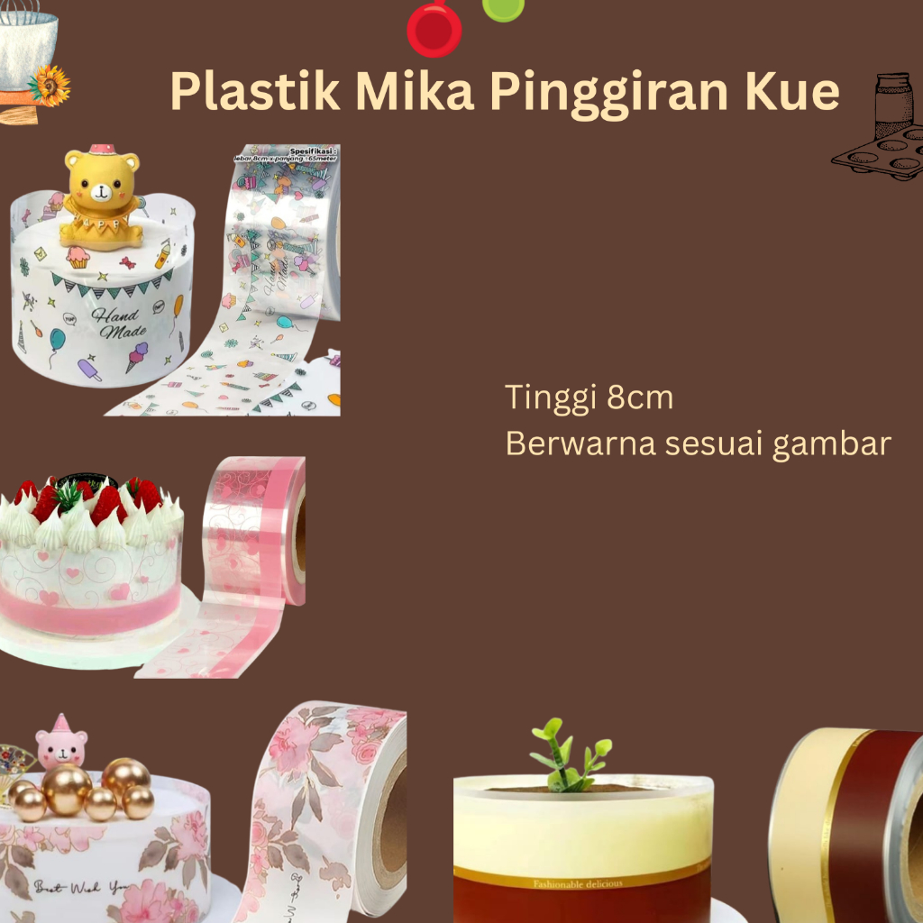 Mika Roll Cake Plastic Mica Cake Edges | Shopee Malaysia
