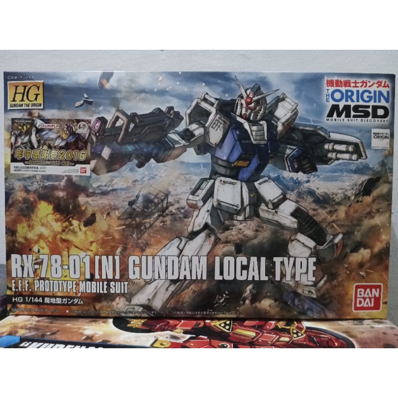 Hg Gundam The Origin RX-78-01 [N] Gundam Local Type 1/144 Bandai ...