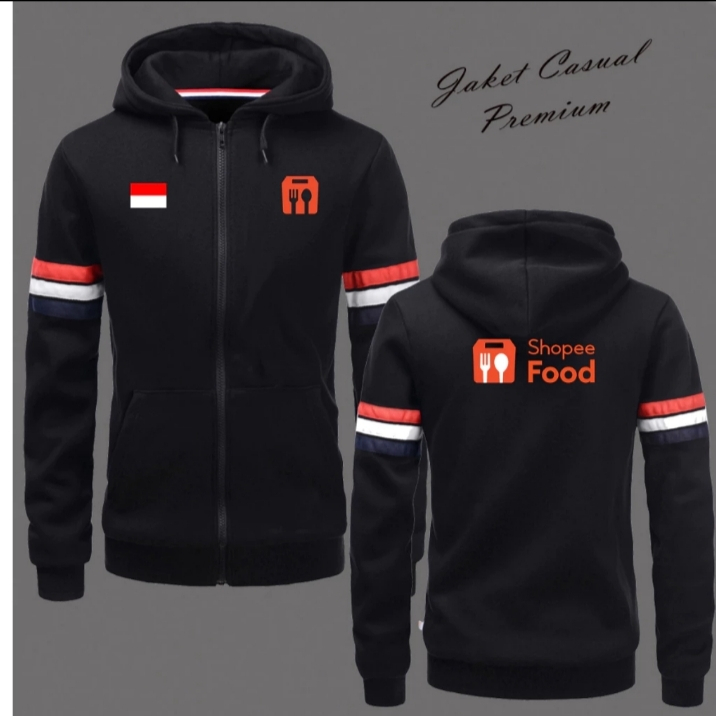 HITAM Original _ Jacket Hoodie ZiPPER ZiPPER Distro Black ORANGE Plain ...