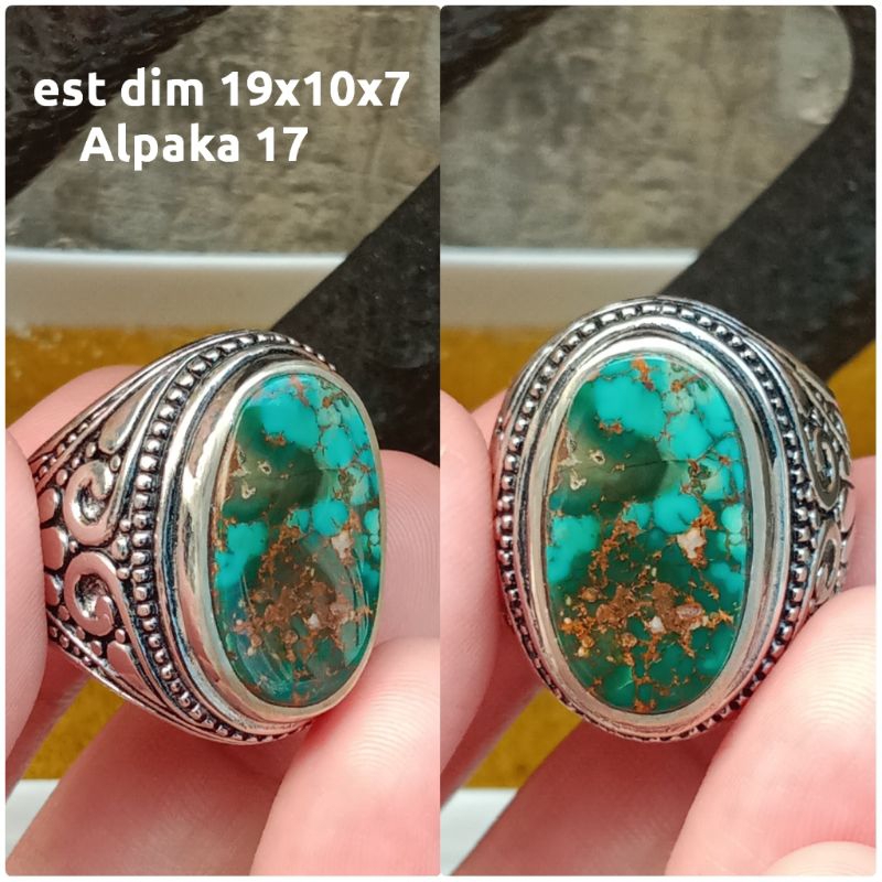 Iranian original Persian turquoise stone ring | Shopee Malaysia