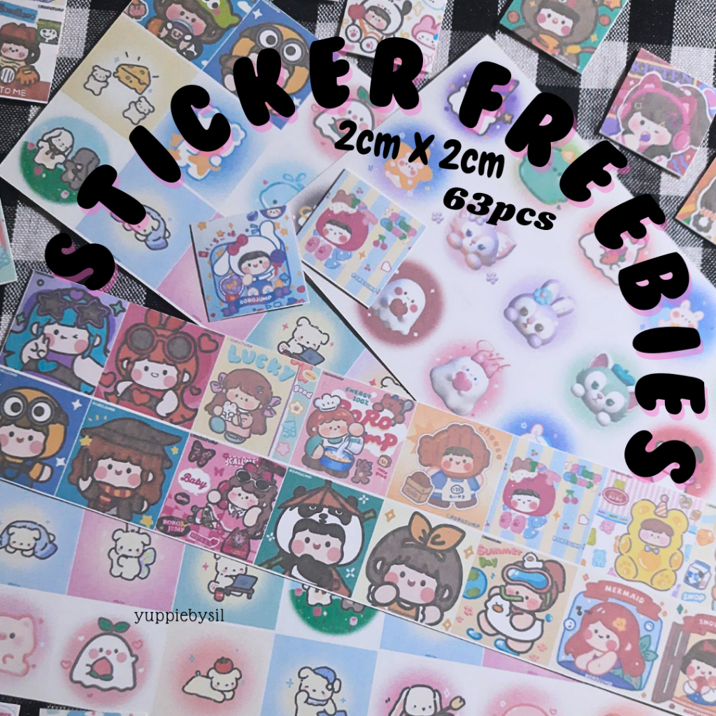 {Size 2cmx2cm Contents 65pcs}Freebies Cute Cartoon Stickers/Ponyo ...