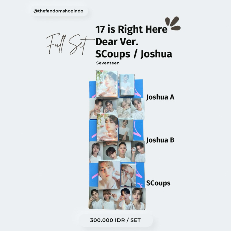 FULLSET Seventeen SVT 17 Is Right Here Dear Ver./Carat Version/Carver ...