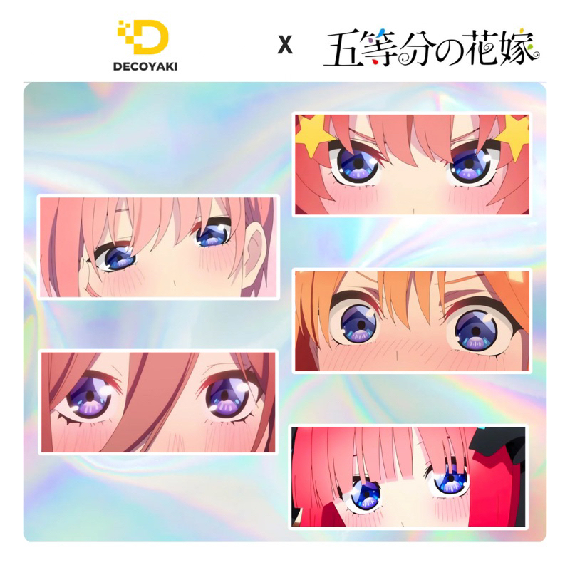 Gotoubun Hologram Slap Sticker, Gotoubun no Hanayome Hologram Sticker ...