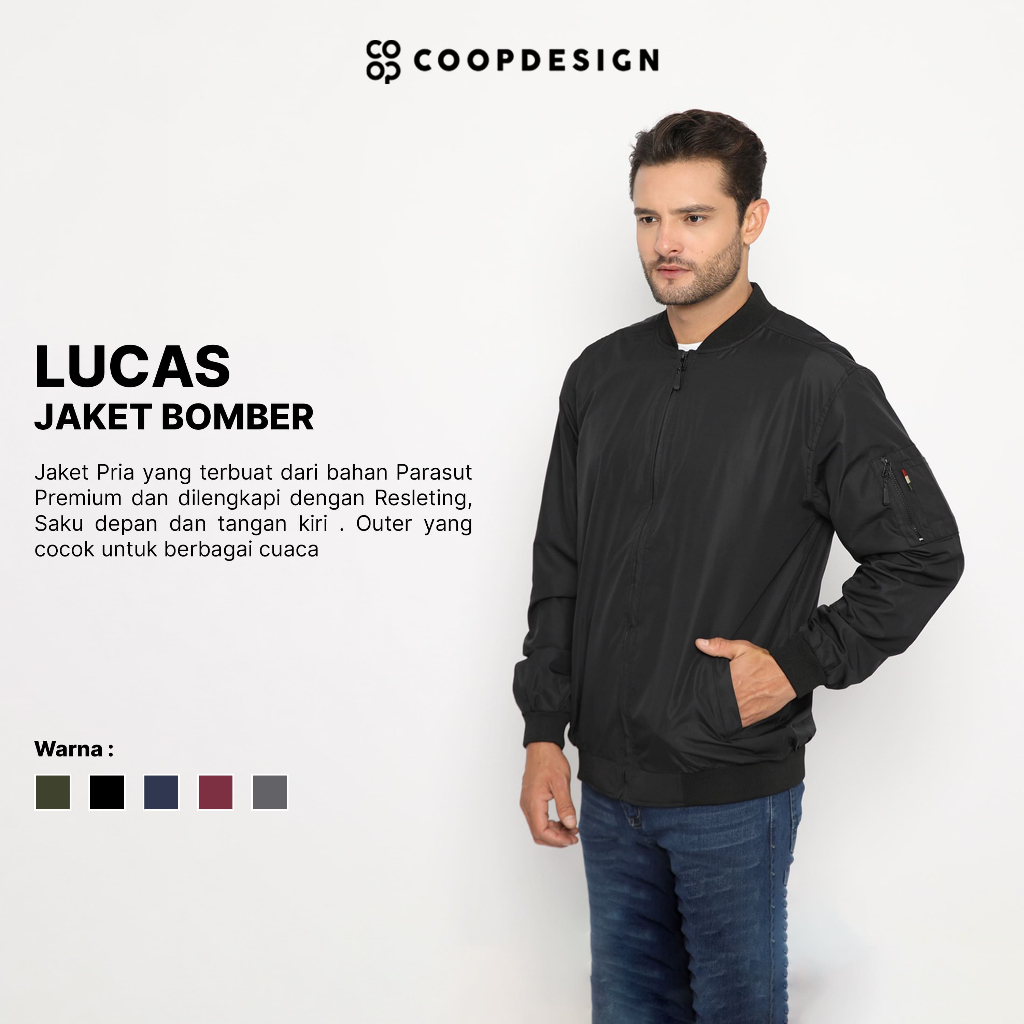 Coop Design - Lucas Men's Timebomb Bomber Jacket | Shopee Malaysia