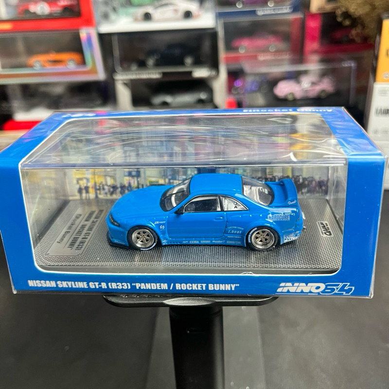 Inno64 Nissan Skyline GTR R33 Pandem Rocket Bunny Blue | Shopee Malaysia