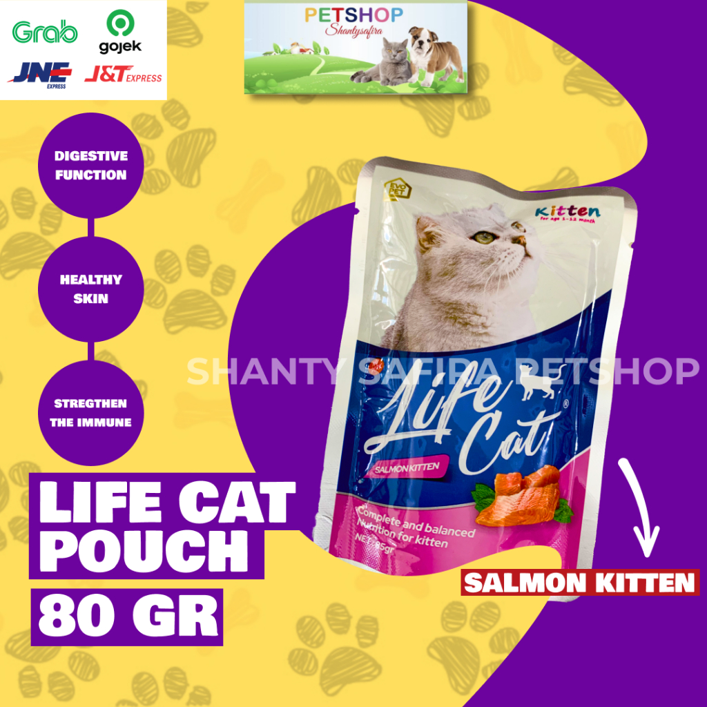 PREMIUM LIFE CAT KITTEN POUCH 85 GR LIFECAT KITTEN BOX PACKAGING ...