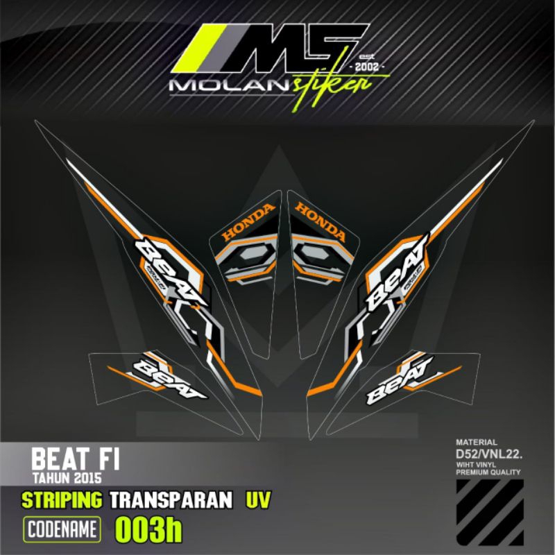 Decal Sticker Striping Variations Transparent Uv Beat Fi 2013-2015 ...