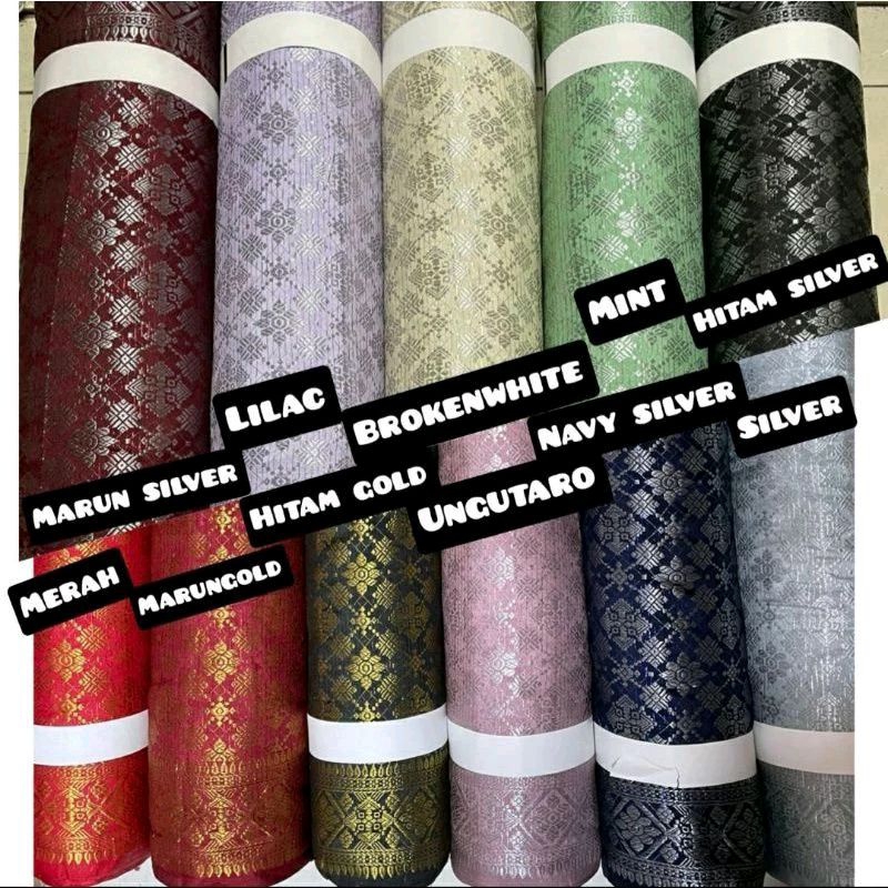 Palembang songket/ metran songket/ songket Material/ songket Fabric ...