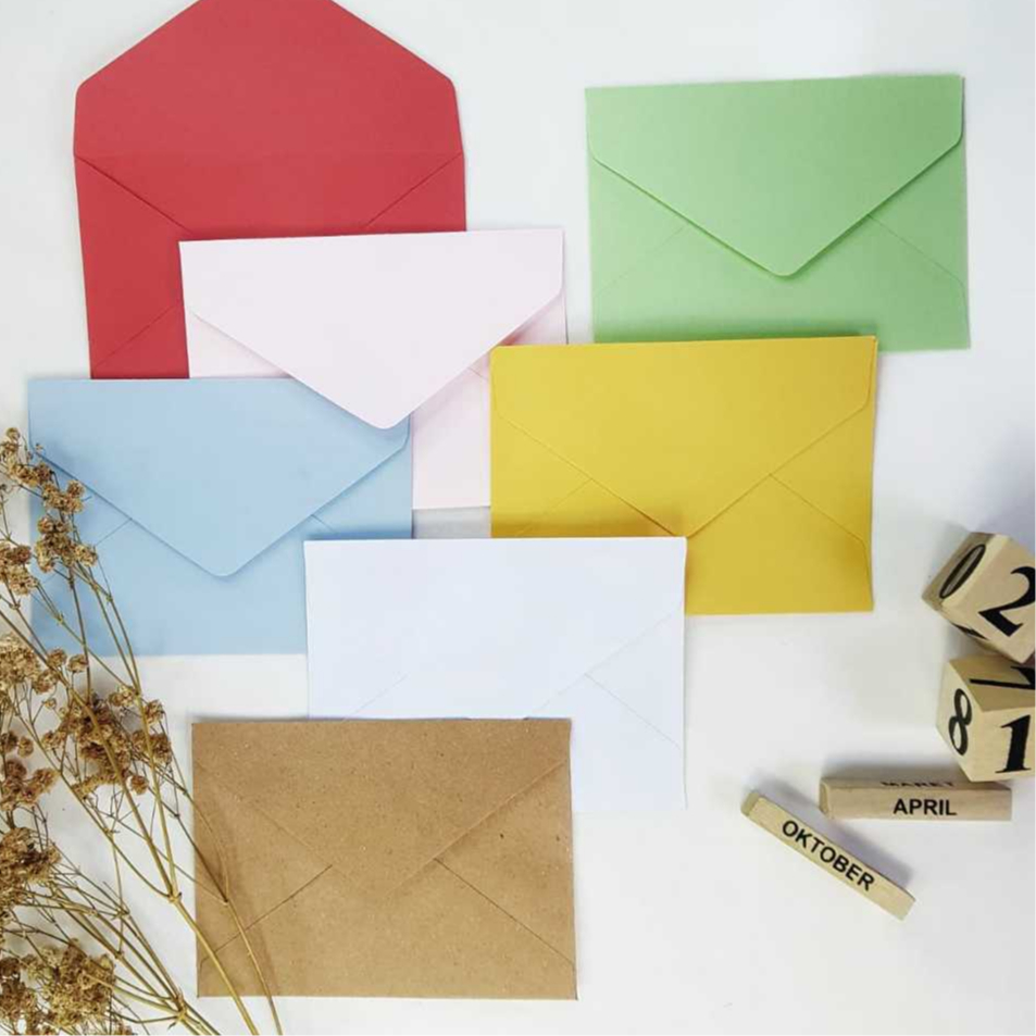 MERAH PUTIH HIJAU Envelope A5 A6 A7 Brown Red Green pink White Blue ...