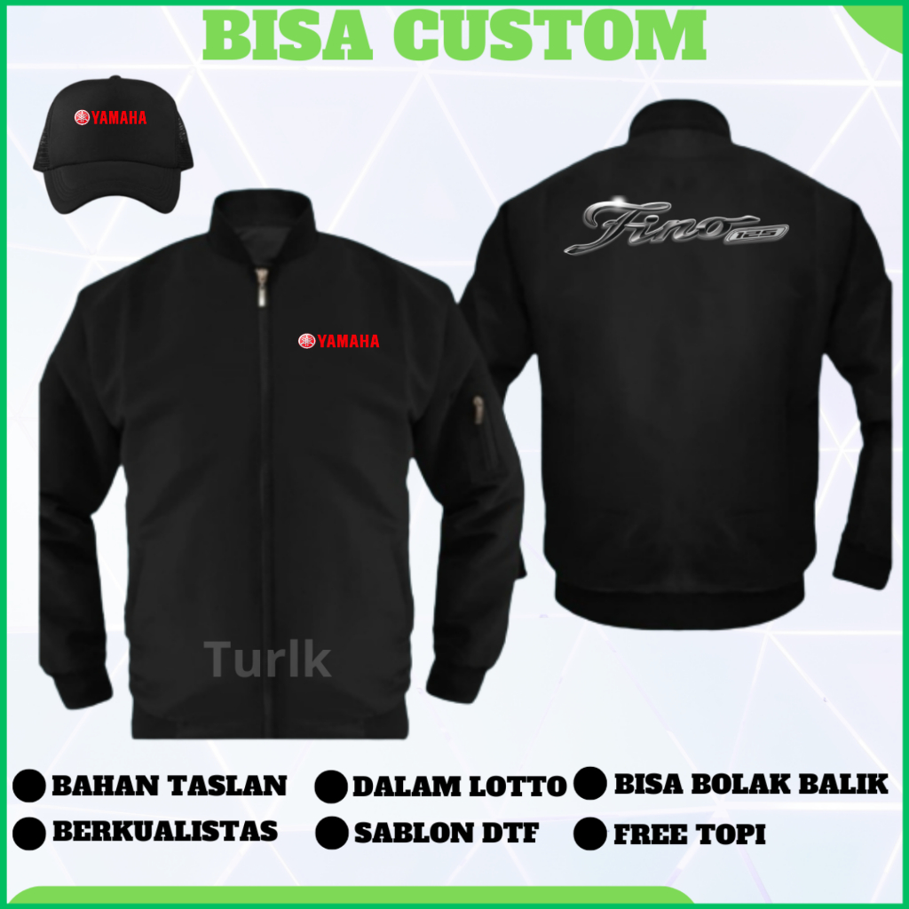 Yamaha Fino Jacket Custom Fino Bomber Jacket | Shopee Malaysia