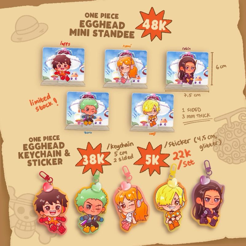 Egghead Standee & Keychain (One Piece) | Ornchid | Shopee Malaysia