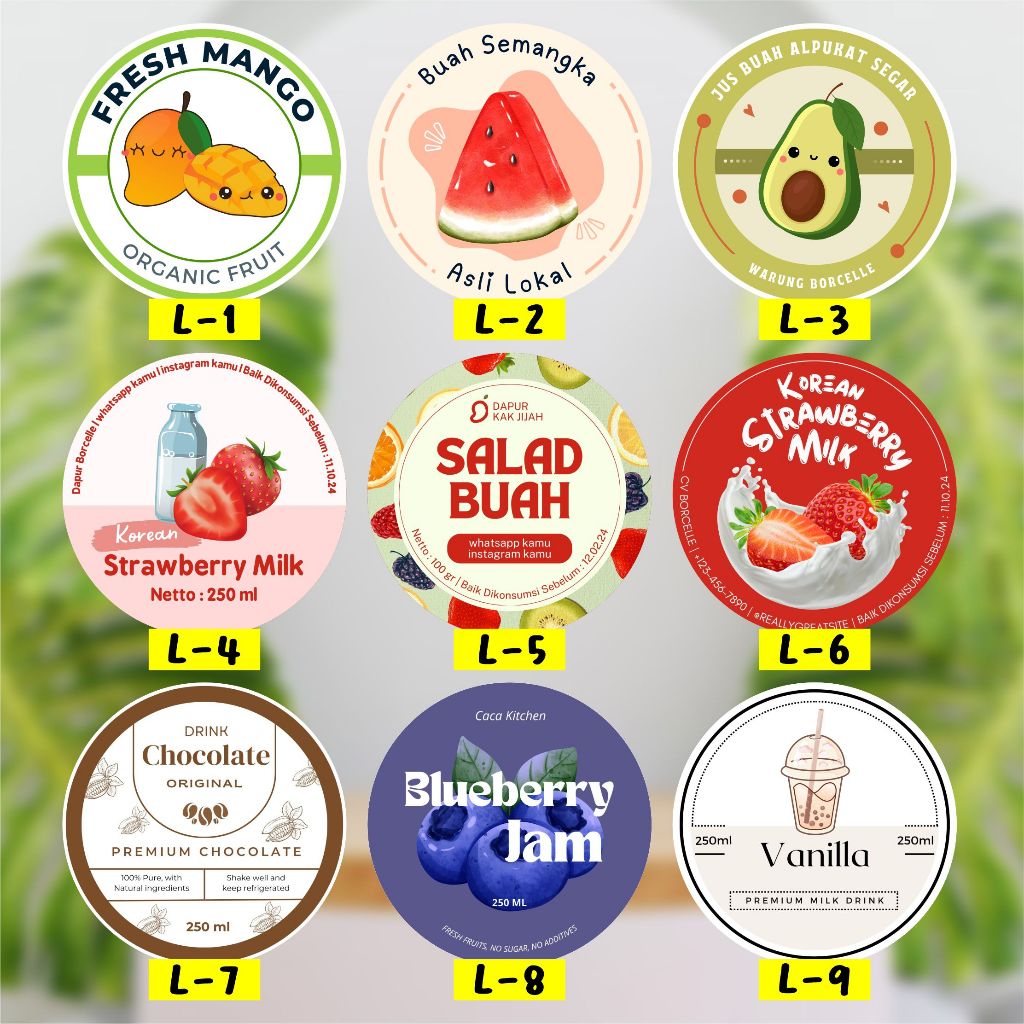 Custom Logo Sticker Round Circle Packaging Label - Milky Jelly Cold ...