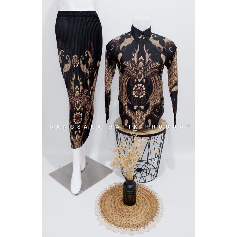 Couple batik Clothes/Men's batik/batik set/Long Sleeve batik/Skirt set ...