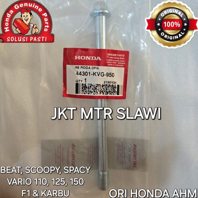 44301-kvg-950 beat f1 front axle, scoopy f1, spacy f1, vario 110 f1 ...