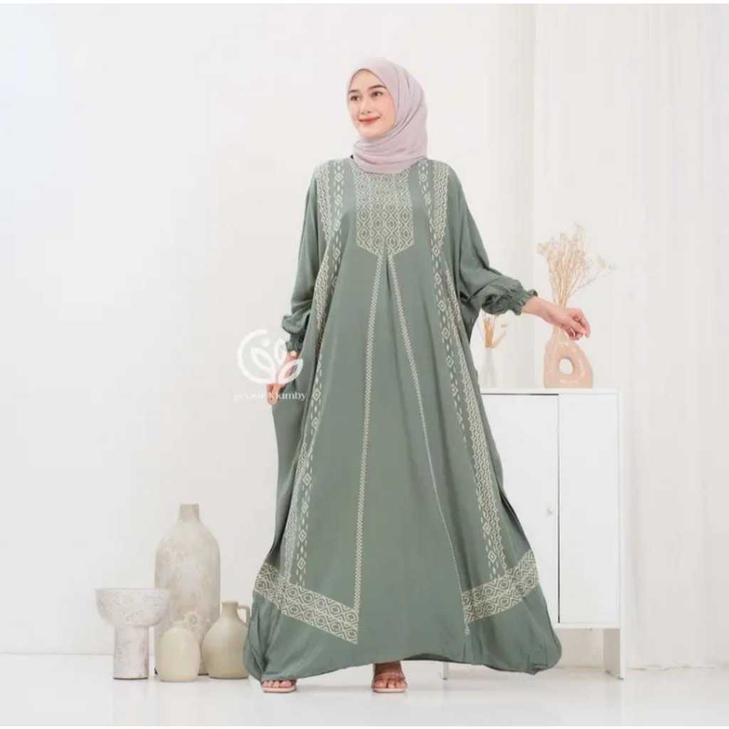 Hajar Super Jumbo Rayon Busui Kaftan Long Sleeve Batik Kaftan Women's ...