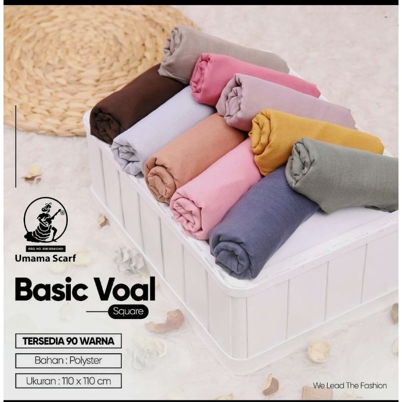 Basic Voal Umama Scarf 110x110 Neat Edge Sewing (Can Choose Color) | Shopee Malaysia