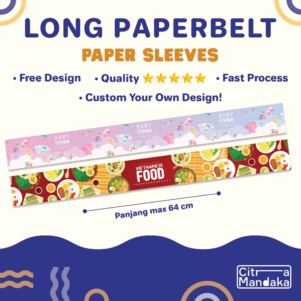 Paper Belt Custom Length 64cm | Packaging Sleeve Free Design | Hampers ...