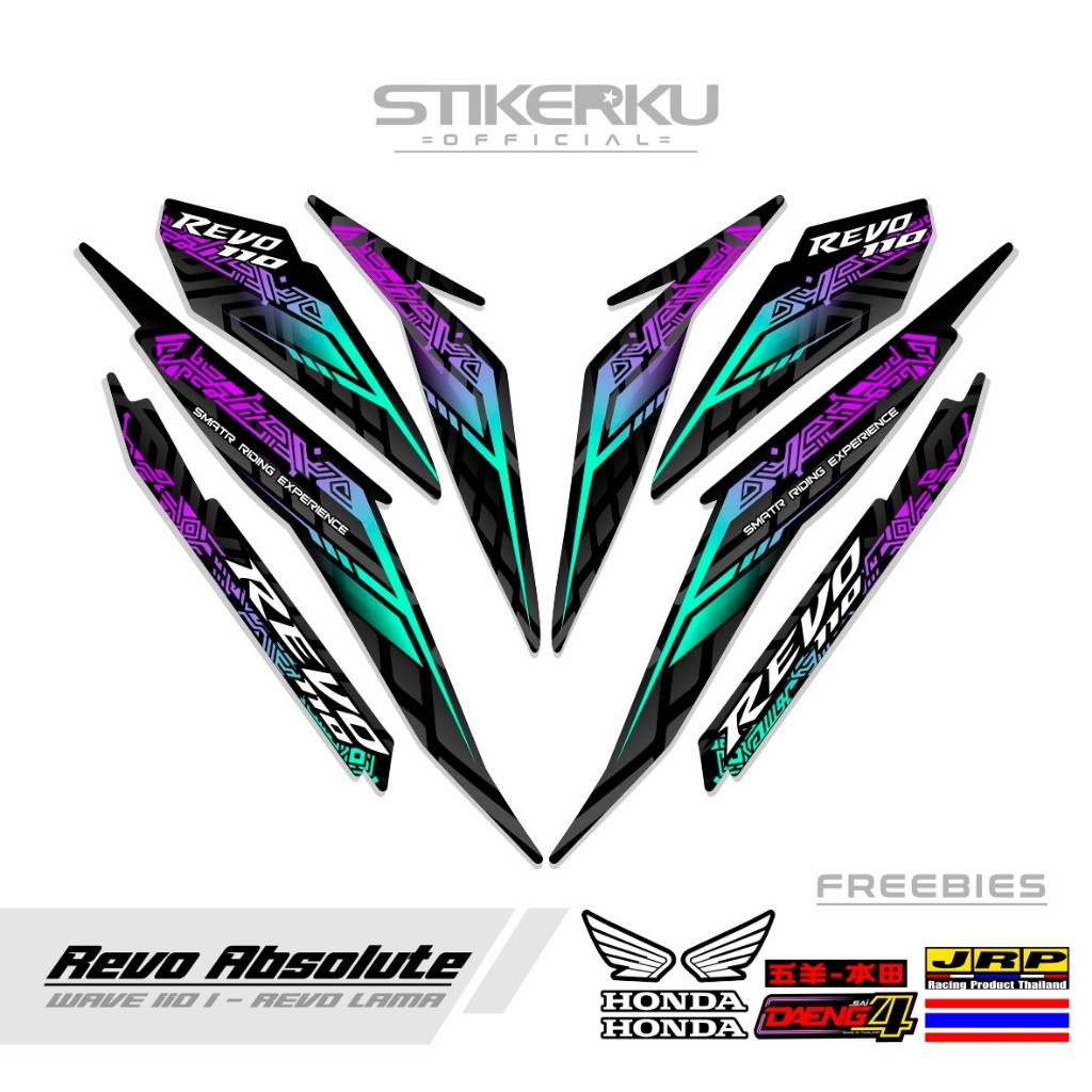 Striping ABSOLUTE REVO 110 CW MOTIF 134/STICKER ABSOLUTE REVO 110 ...