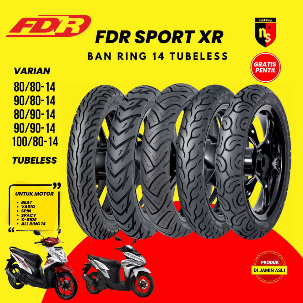 Front matic tubles Tire FDR sport xr evo 80/90 Ring 14 free Nipple for ...
