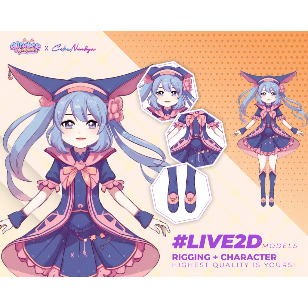 Create Your Streaming with Vtuber Live2D Creative Model, Creative ...