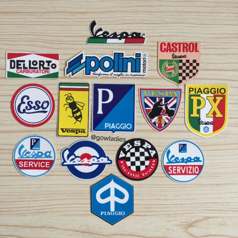 Vespa MOTORCYCLE STICKER PACK - Aesthetic Laptop STICKER Tumblr ...