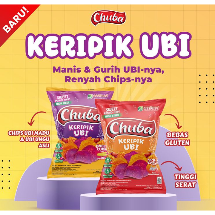 Chuba Spicy Garlic Sweet Potato Chips / Sweet Corn 45gram | Shopee Malaysia