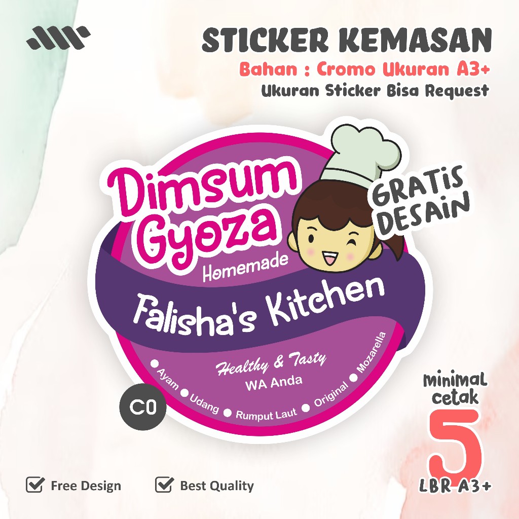 Print Cromo Packaging Stickers Per Sheet A3+ (FREE DESIGN) | Shopee ...