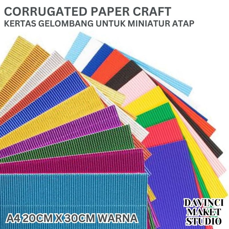 Diorama Mockup Wave Roof Paper - Corrugated Paper A4 20cm x 30cm | Shopee Malaysia