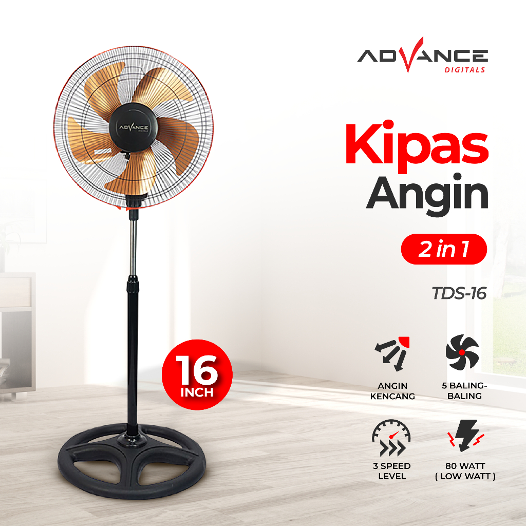 Advance Fan 2in1 Stand/Desk/Wall16 Advance 1 Year Official Warranty ...