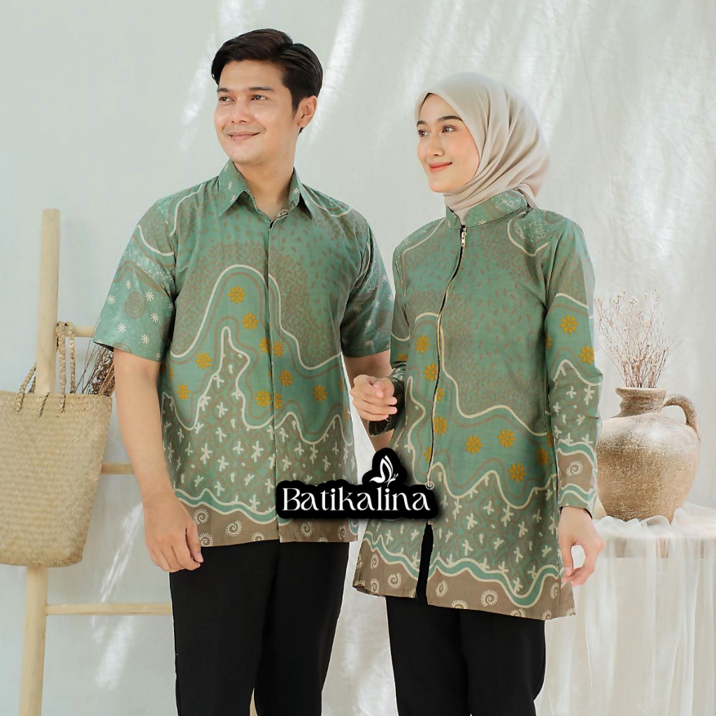 Modern Couple Batik Women's Batik Shirt Tops Women's Office Work Batik ...