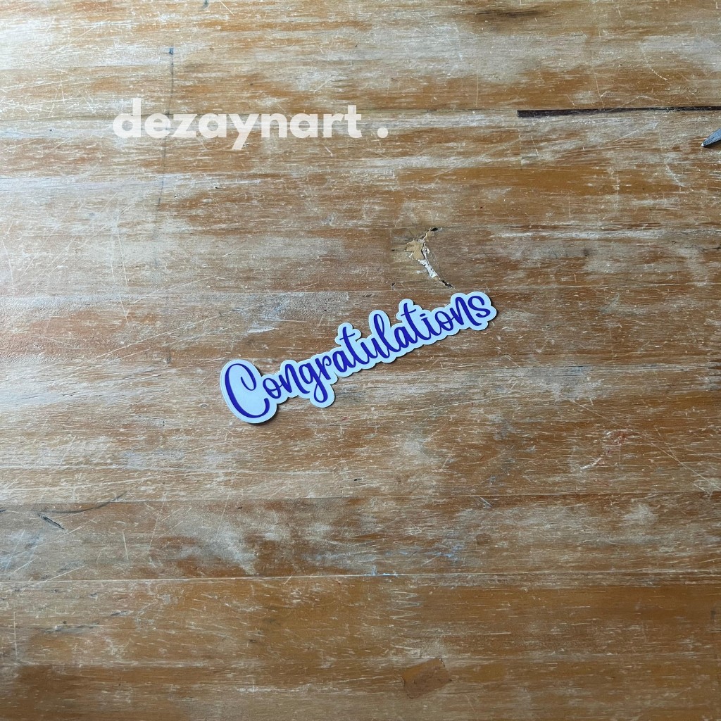 Sticker (4) Congratulations / Congrats Sticker / Cutting PVC Balloon ...