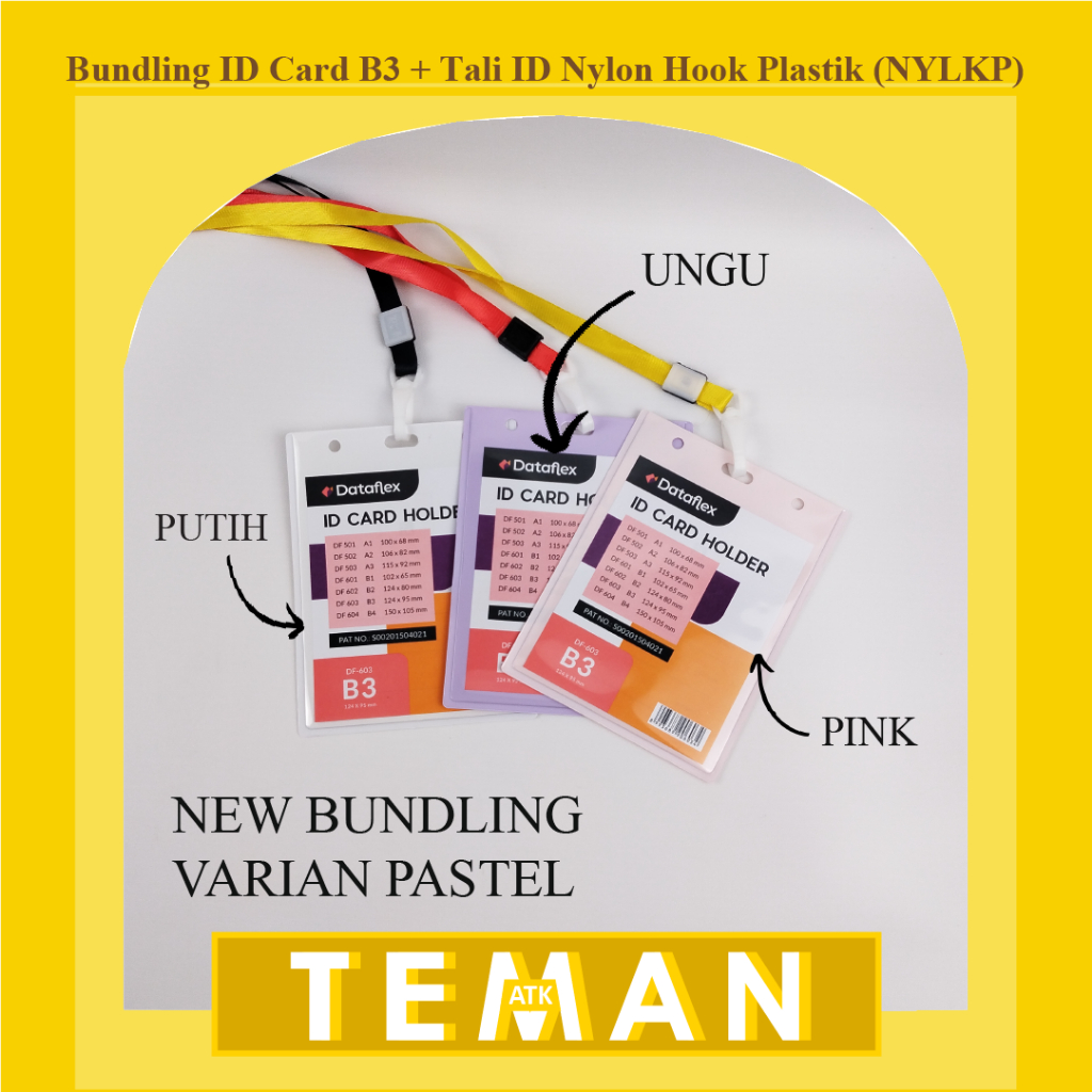Bundling ID Card B3 + Plastic Nylon Hook ID Card Strap - Dataflex ...