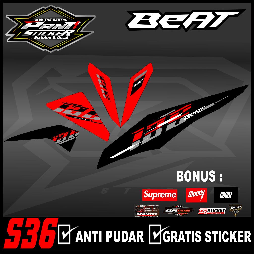 Beat FI OLD Motorcycle Striping Sticker 2012-2016 Vietnam Motif - Beat ...